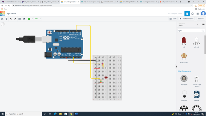 Help Me Count Squirrels Light Sensor AttachInterrupt Programming