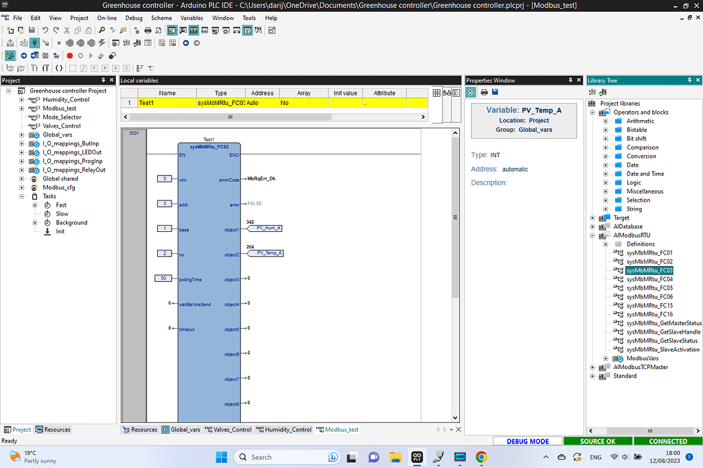 Modbus RTU On Ladder Logic Opta Arduino Forum