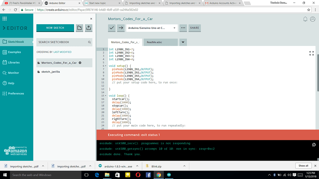 Uploading Problem Cloud Editor Arduino Forum