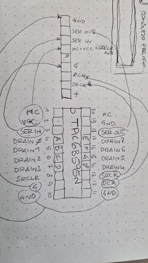 ESP32 DIGIT 7 SEGMENTI Con TPIC6C595 Hardware Arduino Forum
