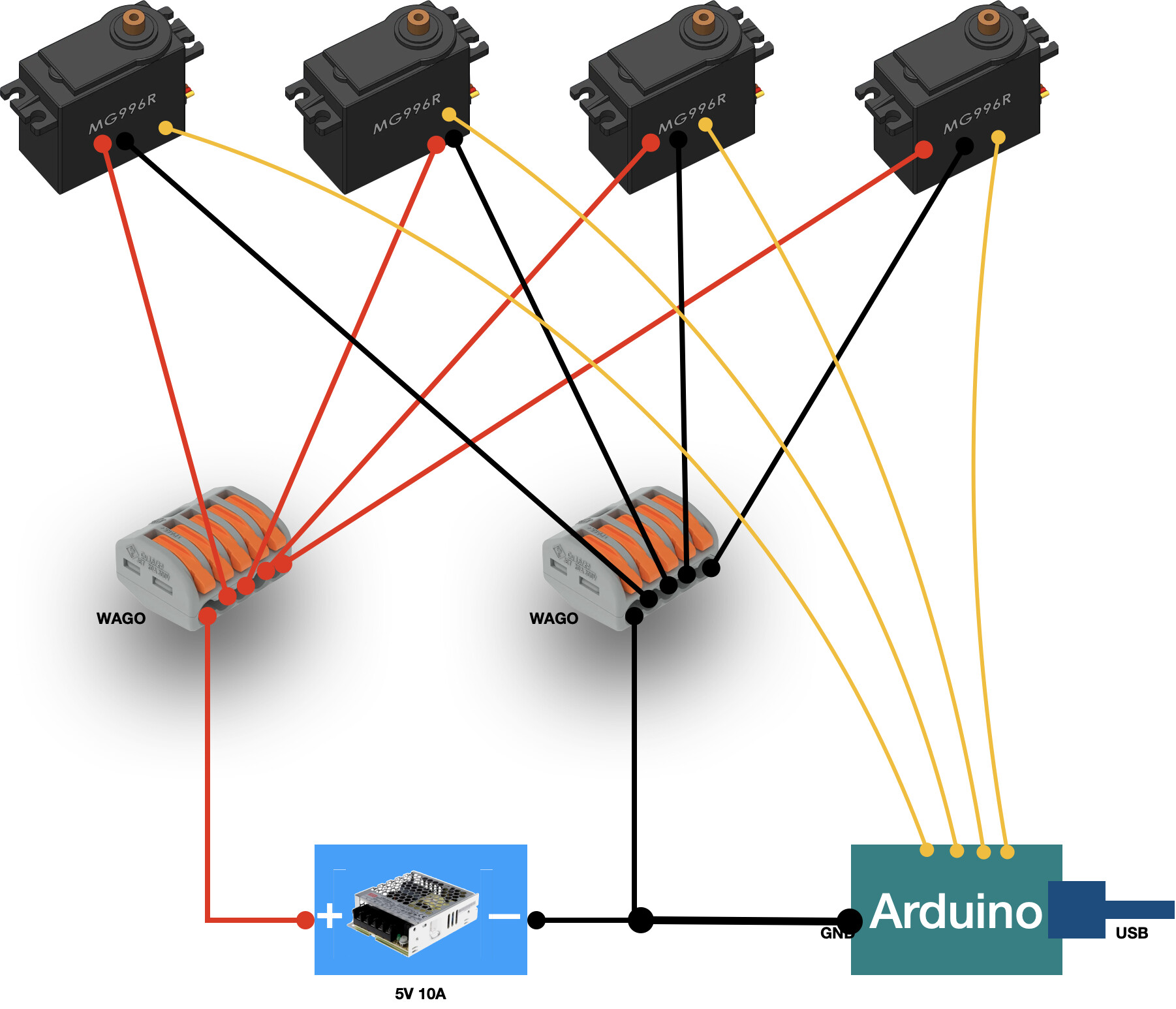 Alimentazioni Esterne Per Servo MG996R Hardware Arduino Forum