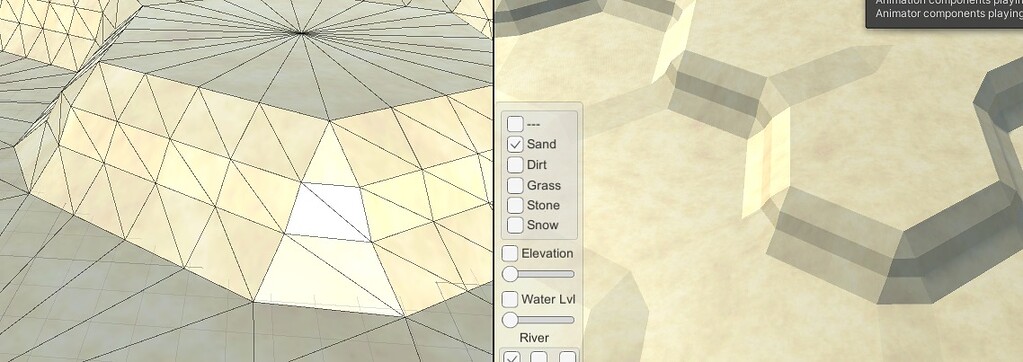 Unity Generated Mesh Average Normals On Seperate Vertices On Same