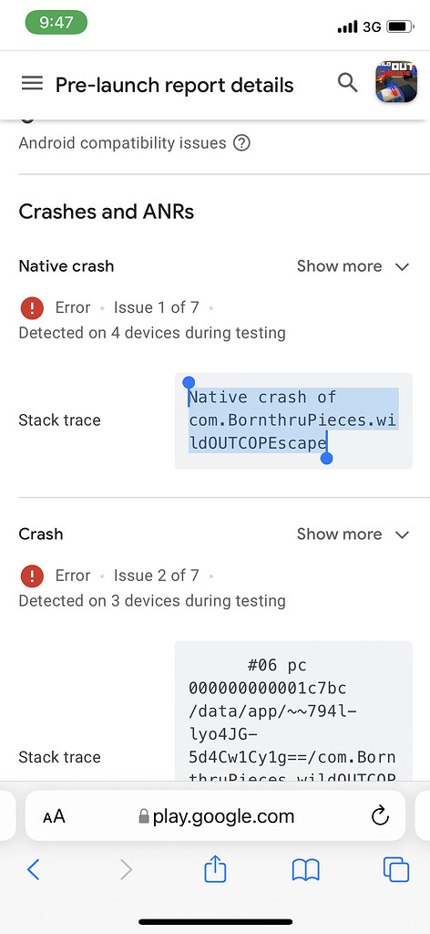 My Apk Build Is Still Crashing At Start Unity Engine Unity Discussions