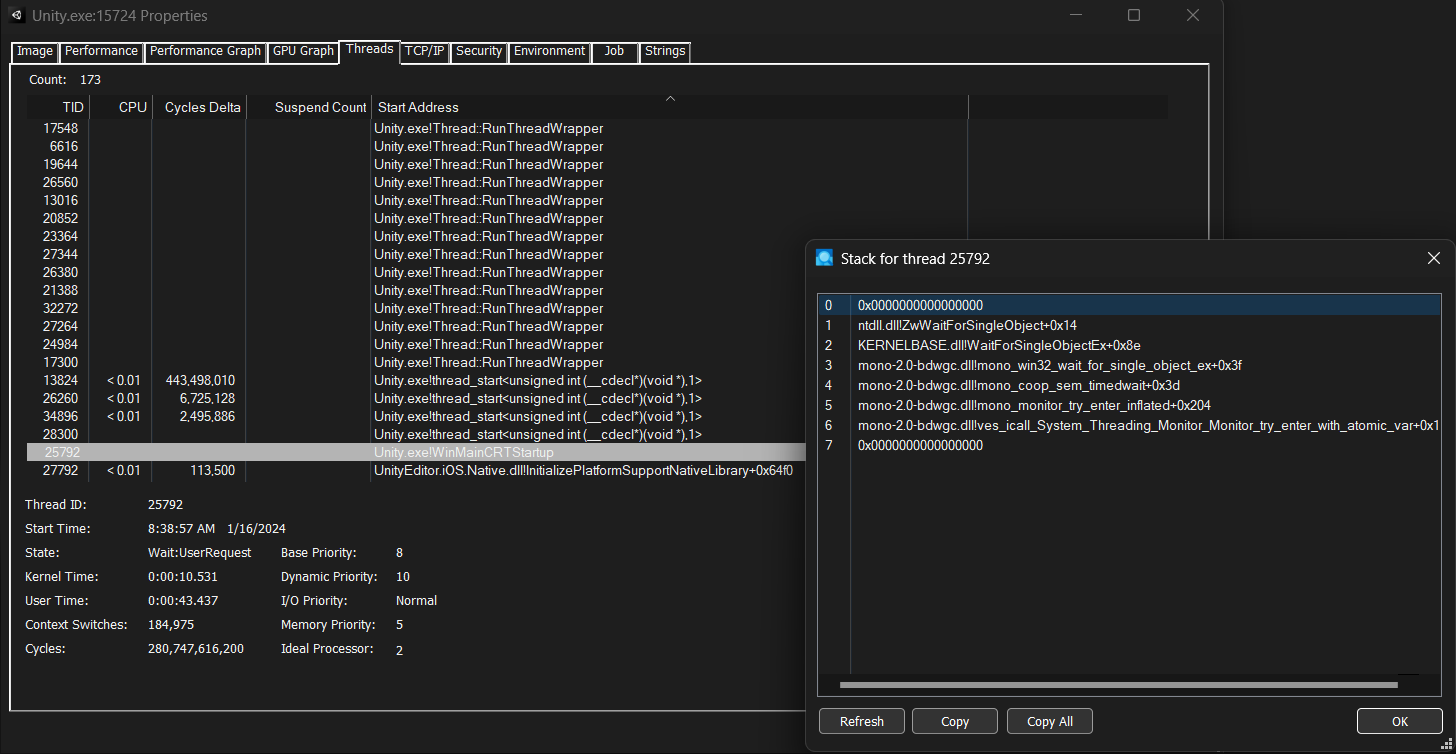 Debugging Editor Freezes And Hangs Windows Only Unity Engine
