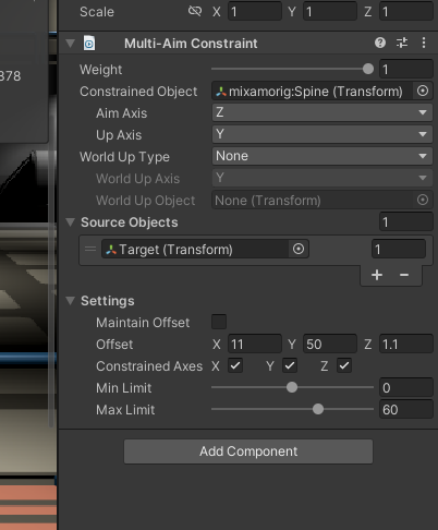 Animation Rigging Multi Aim Constraint Head Not Looking At Target