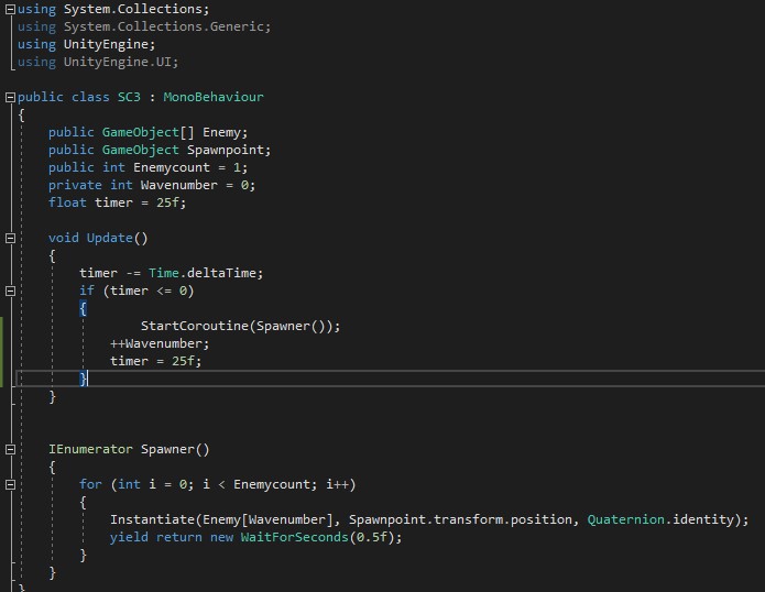 Spawning Waves Problem Unity Engine Unity Discussions