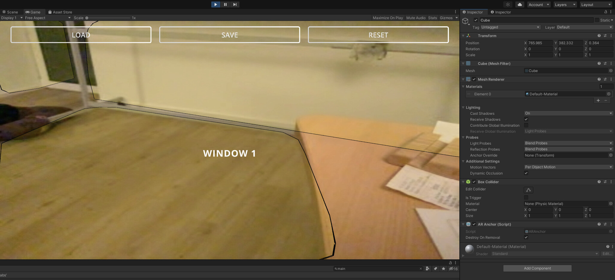 Adding AR Anchor To GameObject Alters Go S Position Unity Engine