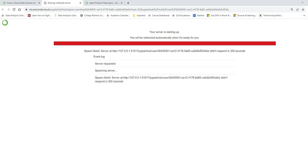 Launching Cloud Notebook Fails Please Help Asap Anaconda Notebooks Anaconda Forum 