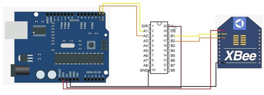 connect Xbee series 2 via SN74LVC245AN to Arduino Uno - IDE 1.x - Arduino Forum