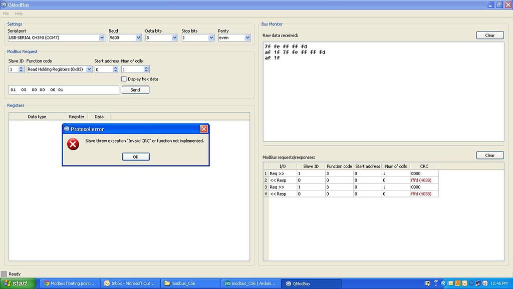 Modbus Testing Basic Programming Arduino Forum