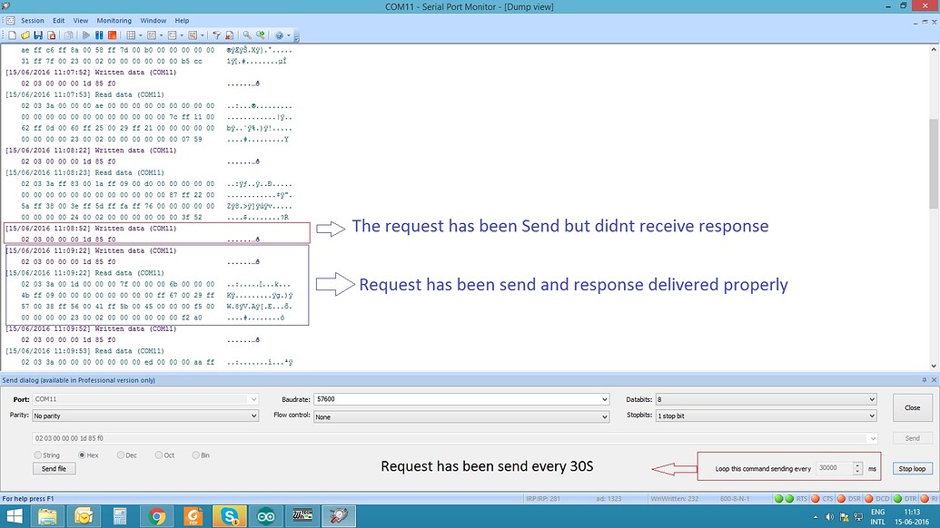 Modbus Request and response Missing. - Programming - Arduino Forum