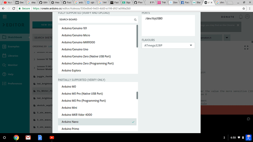 elegoo nano 328p programming issues via web editor - Cloud Chrome App - Arduino Forum