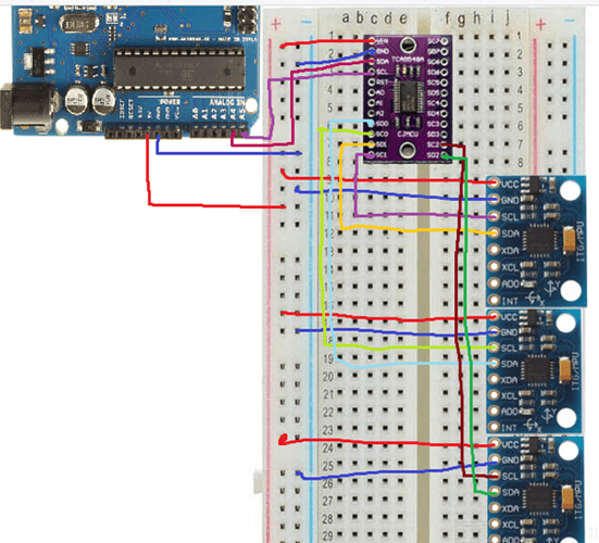 Help reading multiple MPU 6050 sensor with TCA9548A - General Guidance - Arduino Forum