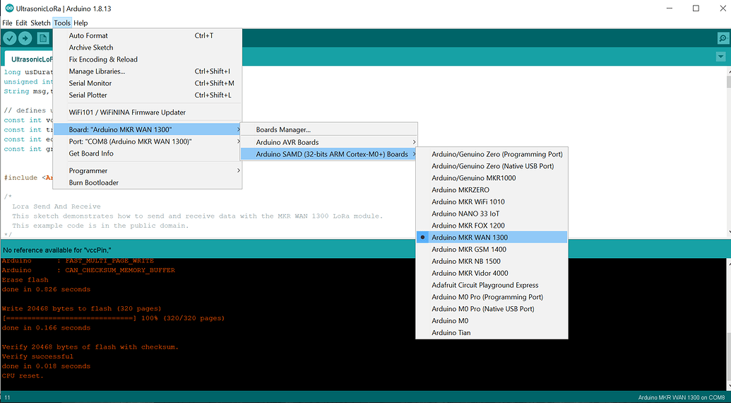 MKRWAN 1310 Detected as MKRWAN 1300 - MKR WAN 1310 - Arduino Forum