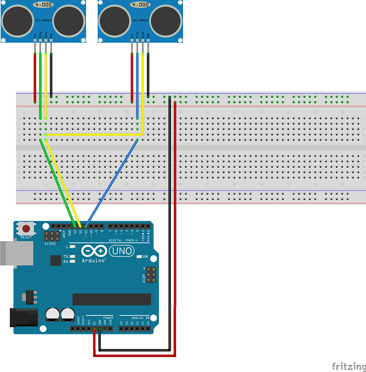 Multiple HC-SR04 with as few pins as possible - Sensors - Arduino Forum