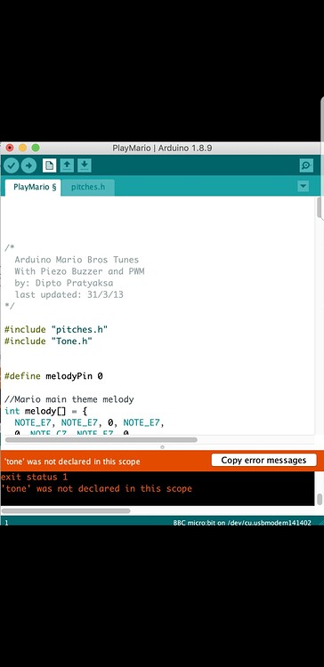Tone Was Not Declared In This Scope Programming Arduino Forum 