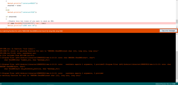 GPS And GSM Code error - Programming - Arduino Forum