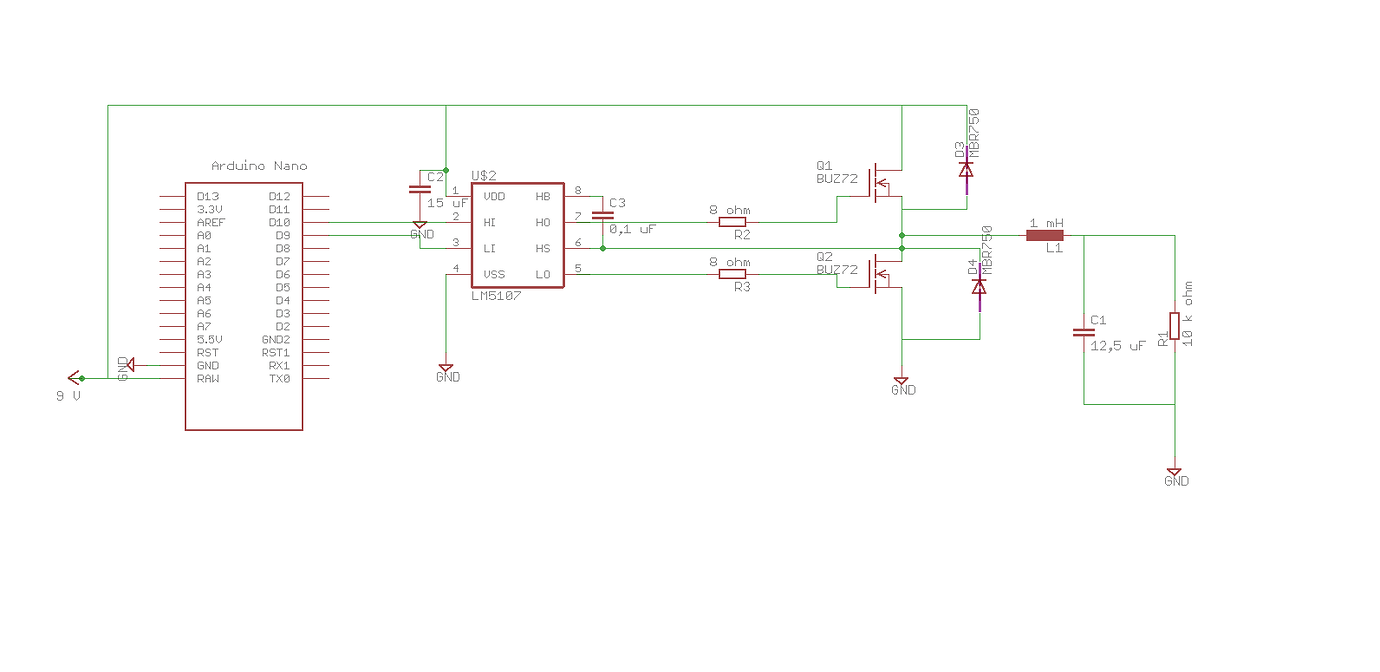 Dc/DC Converter project - Arduino switches by itself when connected to ...