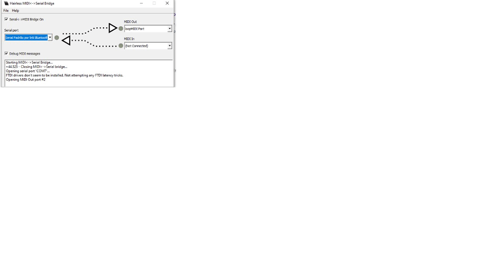 I can't send MIDI messages through Bluetooth to hairless - General ... I can't send MIDI messages through Bluetooth to hairless - General ...