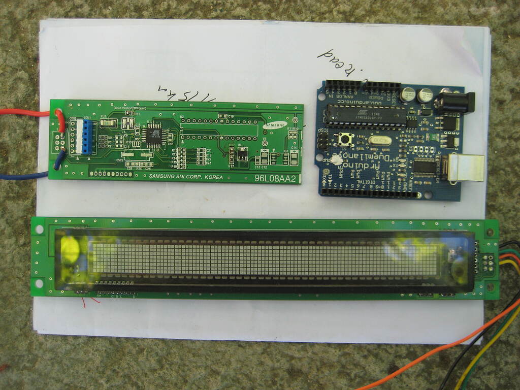 Samsung VFD 96L08AA2 +Arduino duemilanove atmega328 - Displays - Arduino Forum