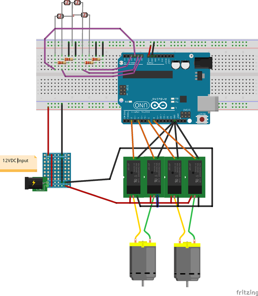 Solar tracker with 4 relays and DC motors - Programming - Arduino Forum