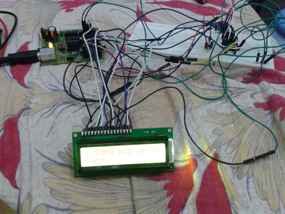 16x2 LCD module 3 wire Interface using SHIFT register - Hardware ...