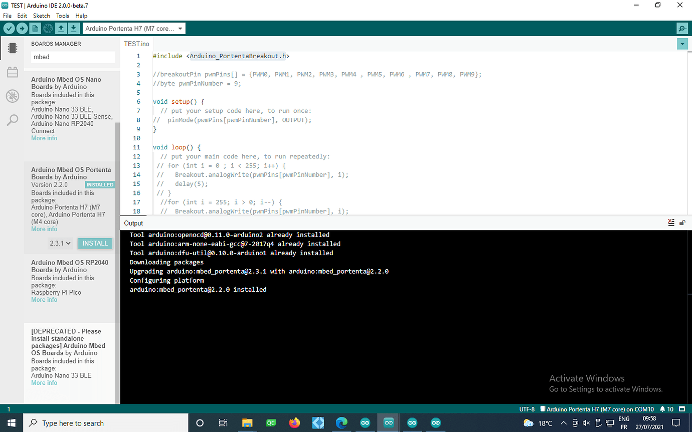 PORTENTA H7 compilation error - IDE 1.x - Arduino Forum