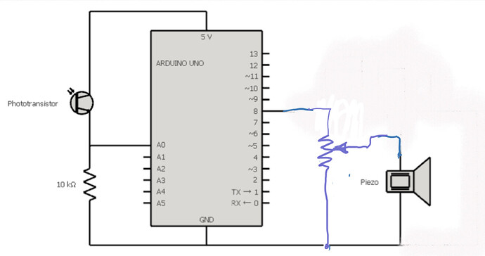 Project 06 Light Theremin - employing a potentiometer - General ...