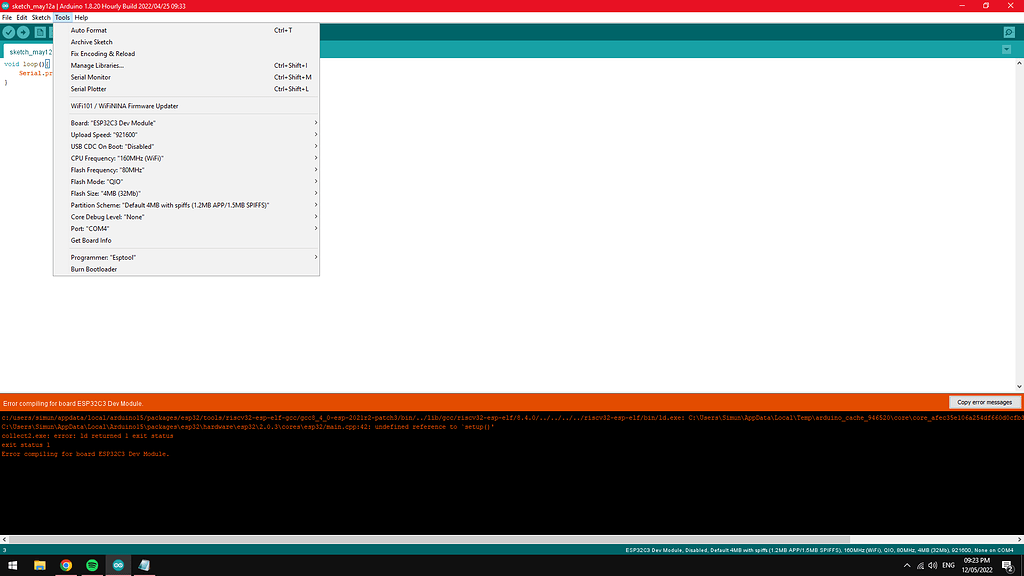 I'm new to Arduino can someone help me with this esp32 clone - Interfacing w/ Software on the ...