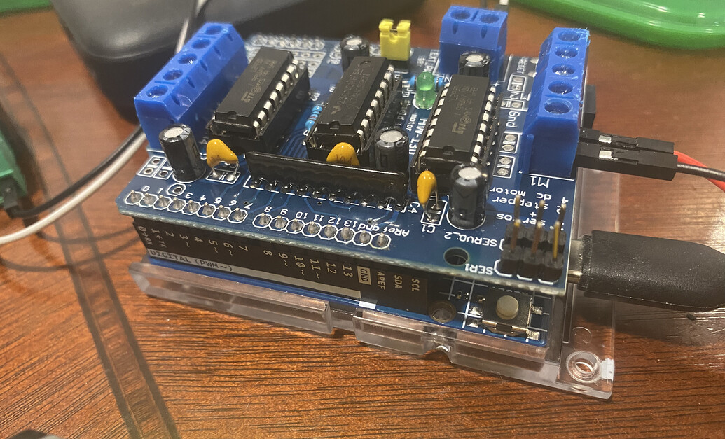 Running a motor with Minima R4 and L293D motor sheild - Motors, Mechanics, Power and CNC ...