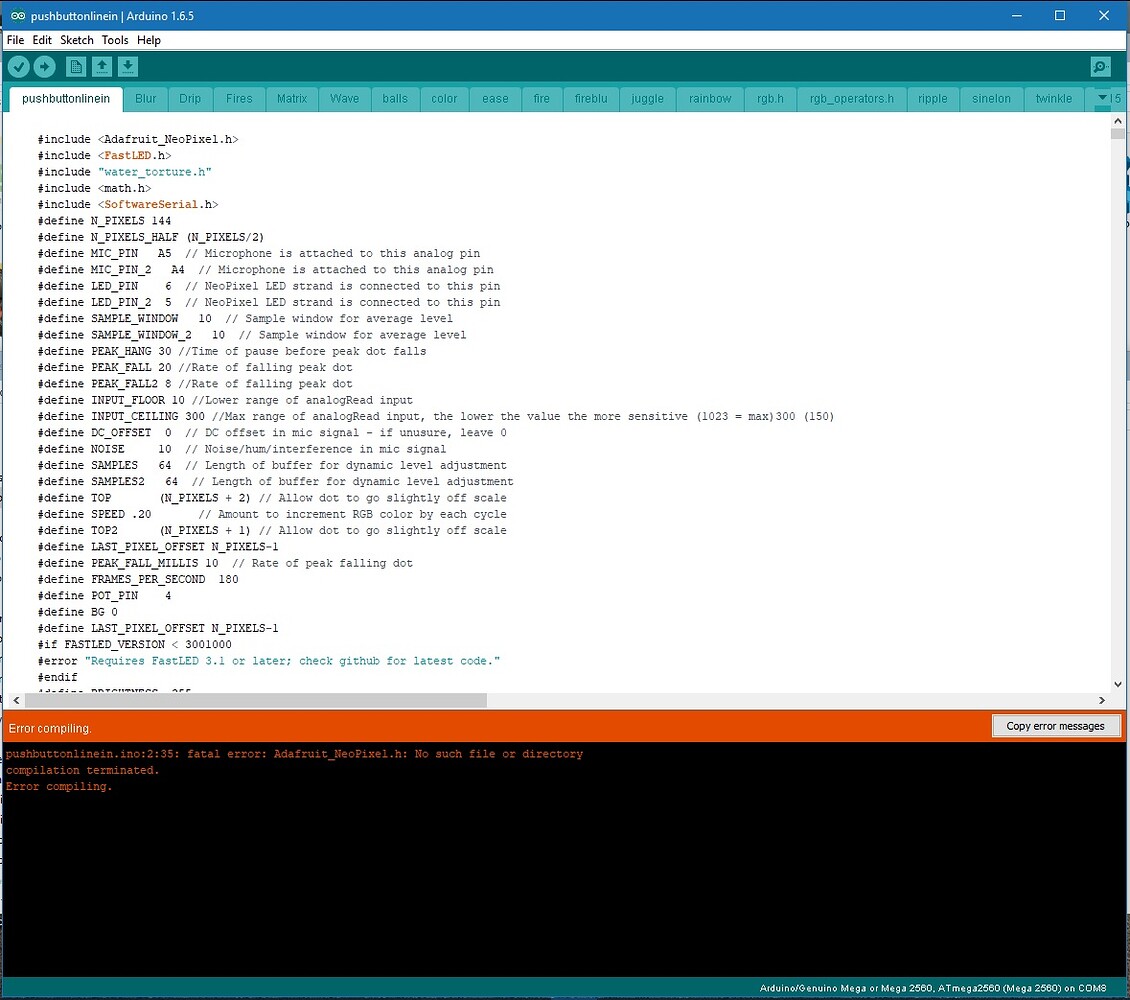 Newbie Help...No such file or directory. Compilation terminated. - Programming - Arduino Forum