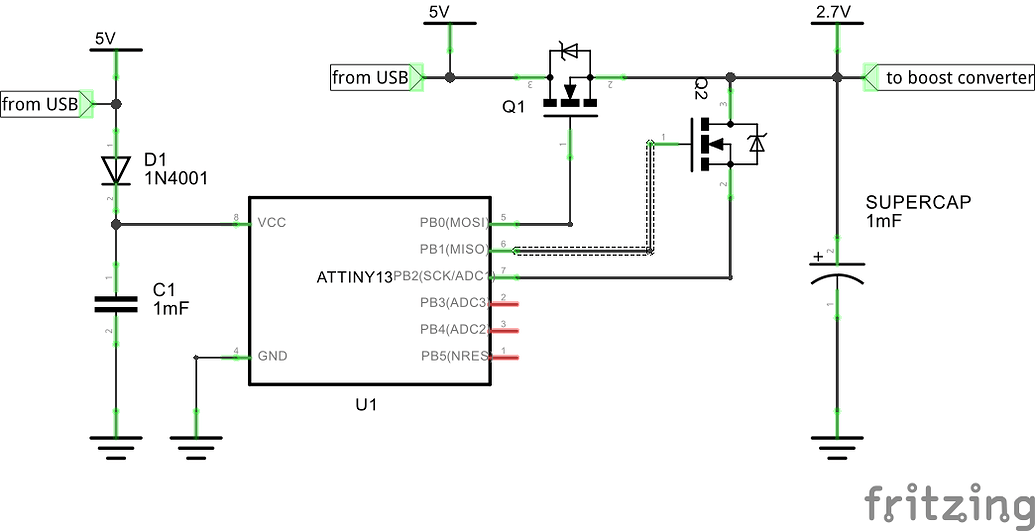 Charging 2.7v supercap with 5v but monitor with analogRead() - General ...