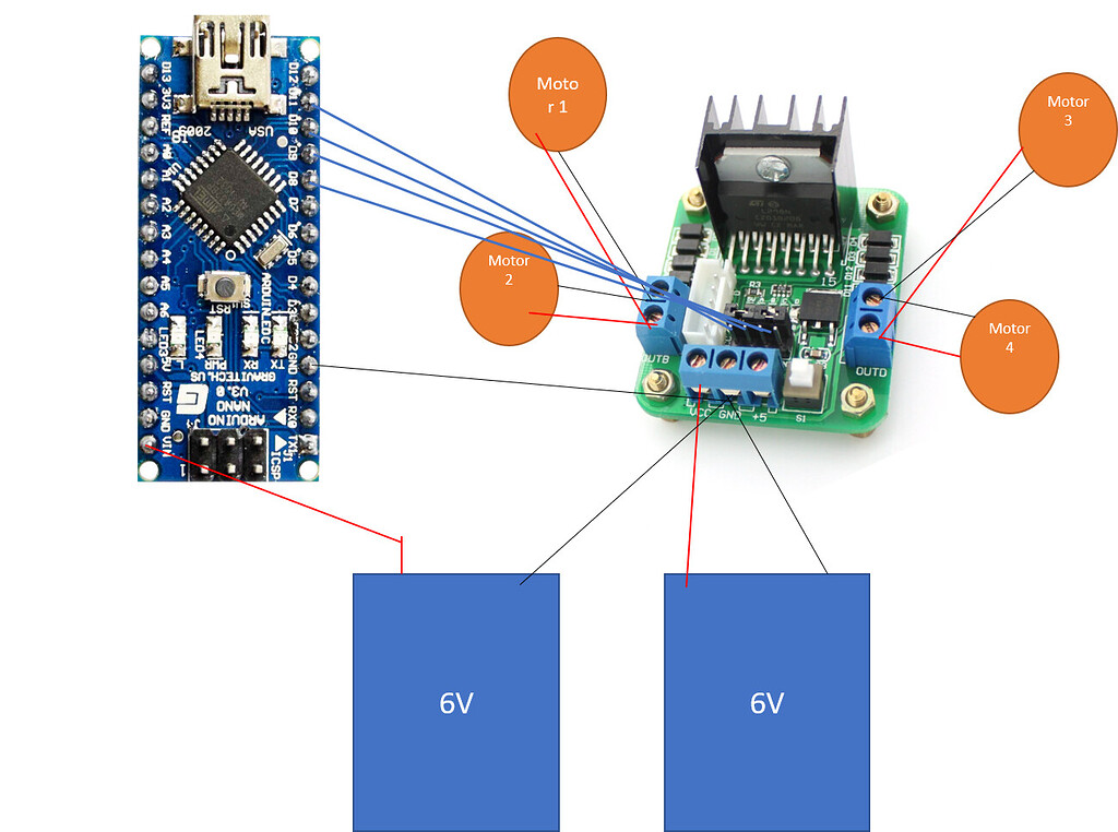 Connect LM298 with two power supplies - Robotics - Arduino Forum