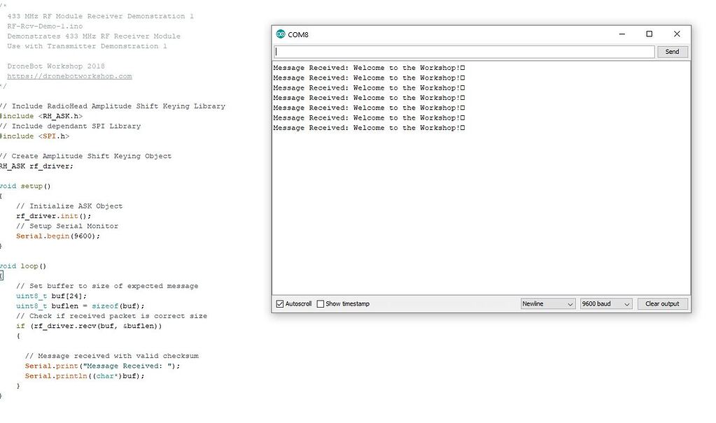 sending a message with 433 RF Modules - extra character at the end - General Guidance - Arduino ...