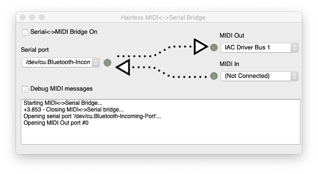 Problem transfering MIDI commands through BlueTooth - Audio - Arduino Forum