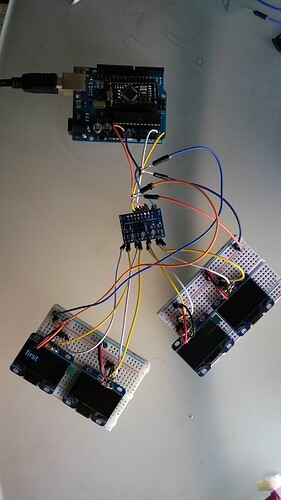 [solved] Running four OLED (I2C) displays at once? - Displays - Arduino ...