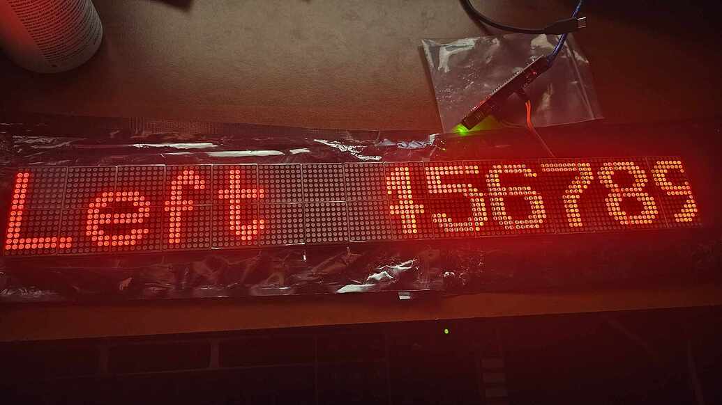 Issues when building 16x128 max7219 led panel out of 2 16x64 FC16_HW modules - LEDs and ...