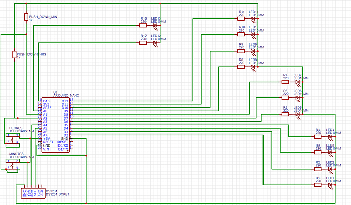 Creation Dun Pcb Pour Une Horloge Binaire Jaimerais Vos Avis Français Arduino Forum