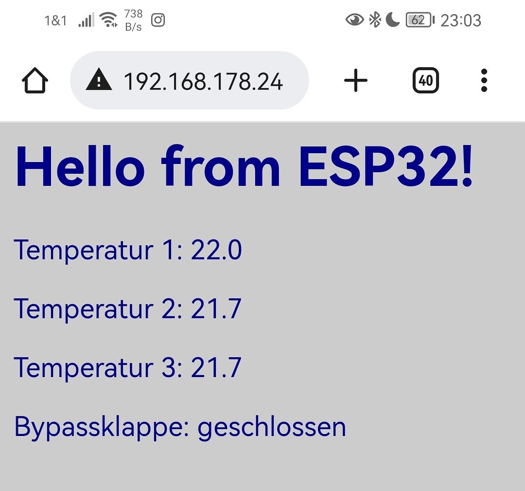 ESP32 - Temperaturmesswert in HTML-Seite ausgeben - Deutsch - Arduino Forum