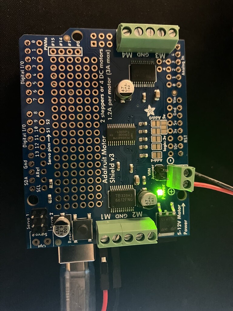 How to attatch adafruit motor shield to arduino (not working) - Motors ... How to attatch adafruit motor shield to arduino (not working) - Motors ...
