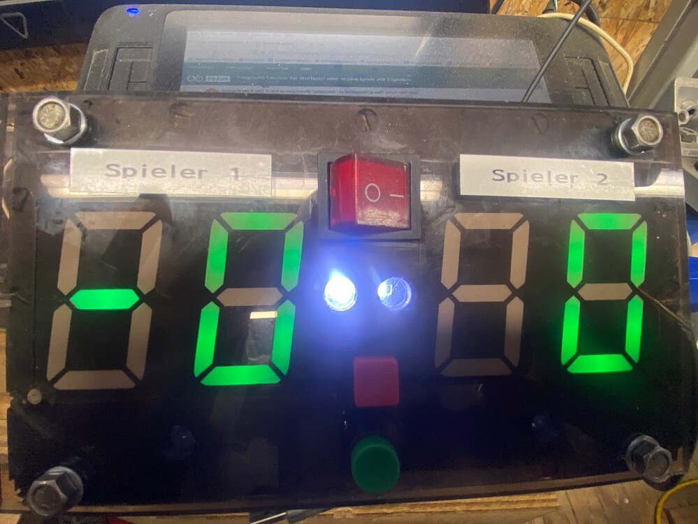 7-Segment mit oder ohne Chip Zähler für Wurfspiel oder Tischkicker oder ...