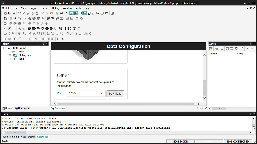Opta no communication with Arduino PLC IDE - Invalid DFU suffix signature - Opta - Arduino Forum