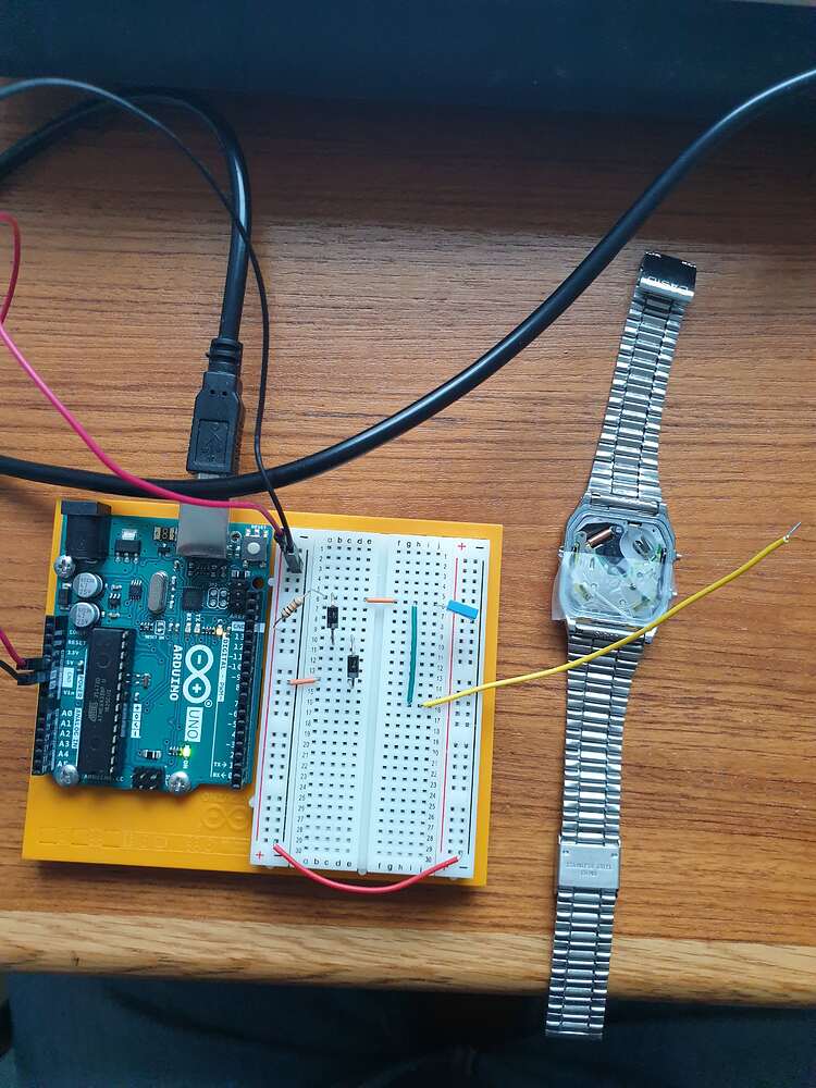 Powering up an old Casio watch using the arduino. - General Electronics ...
