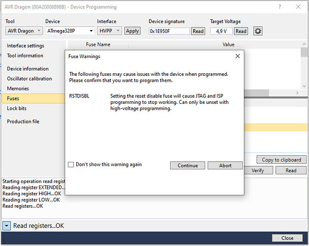Problema signature Atmega328P (0xFFFFFF) - Hardware - Arduino Forum