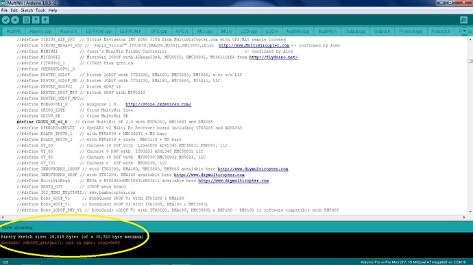 can't upload in multiwii - General Guidance - Arduino Forum