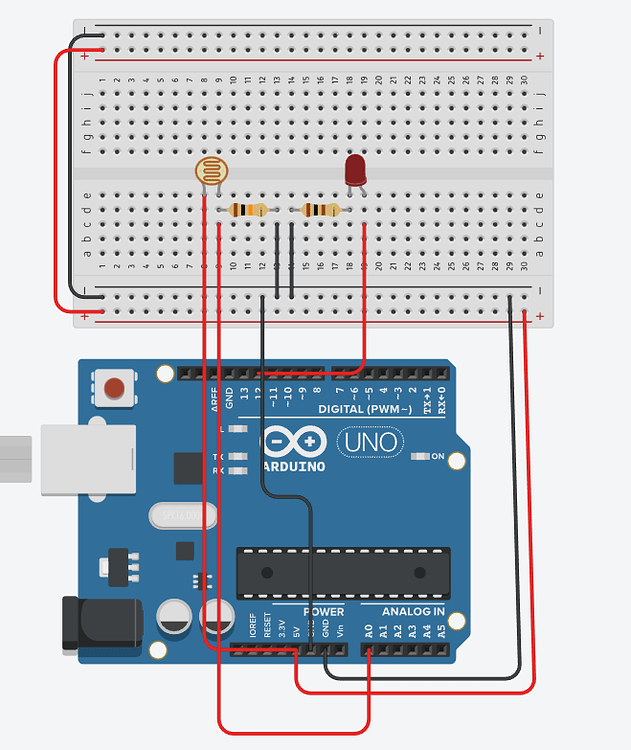 How to read the value of a photoresistor and print it out in serial ...