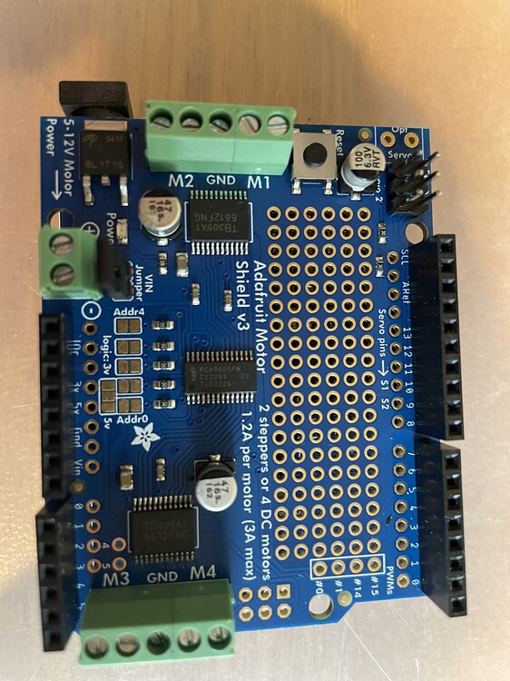 Adafruit V3 Motor shield - Programming - Arduino Forum
