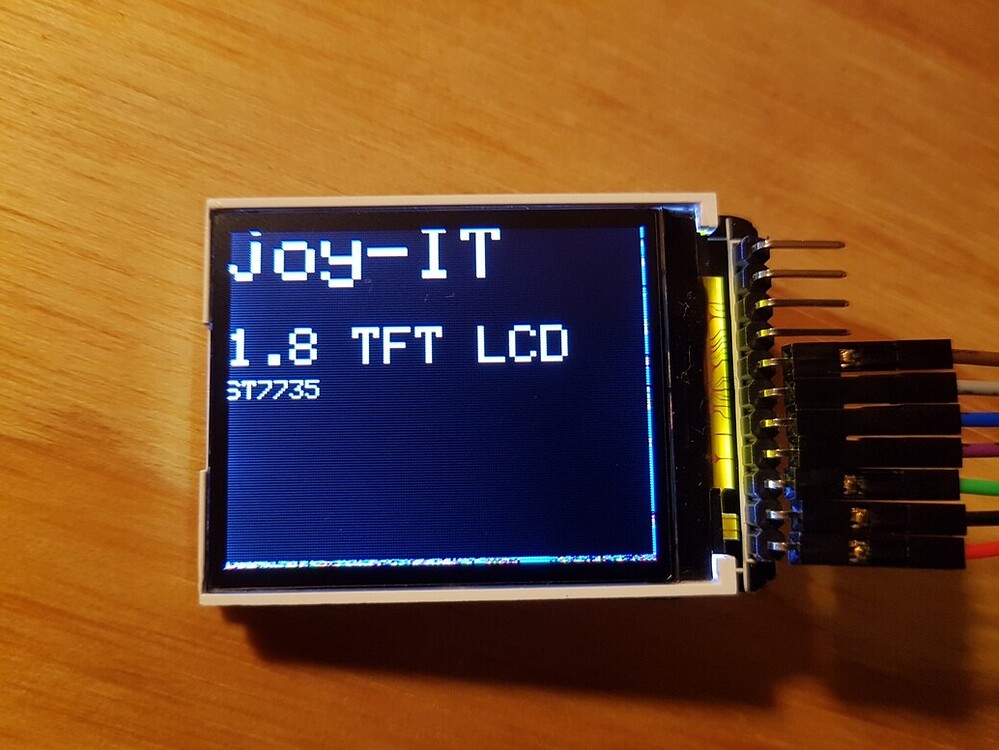 Joy-it 128x160 1.8" TFT mit arduino nano, pixel "verschoben" - Deutsch - Arduino Forum