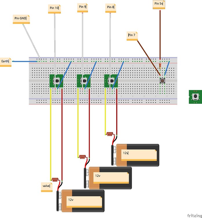 3 valve water drop controller - Programming - Arduino Forum