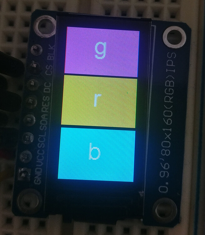 Colour confusion issue with unbranded 160x80 tft and Adafruit library - Displays - Arduino Forum